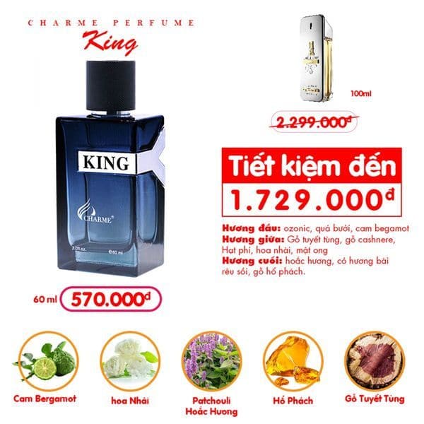 Nước hoa Charme giống mùi nào với các hãng nổi tiếng?